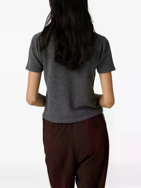 Miu Miu Ribbed Mock Neck Cashmere Sweater