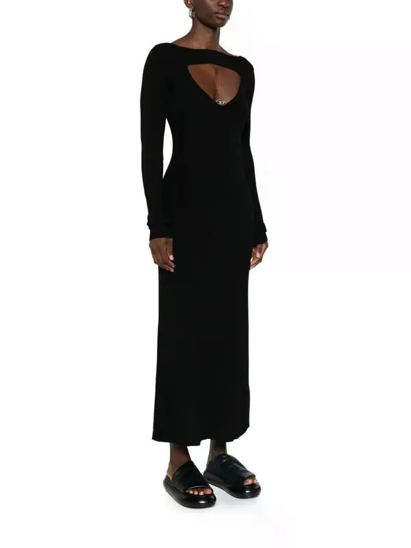 DIESEL® M-oloni Long-sleeve Midi Dress - Black