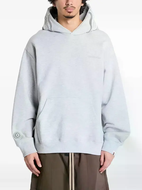 A BATHING APE Shark-logo Pullover Hoodie