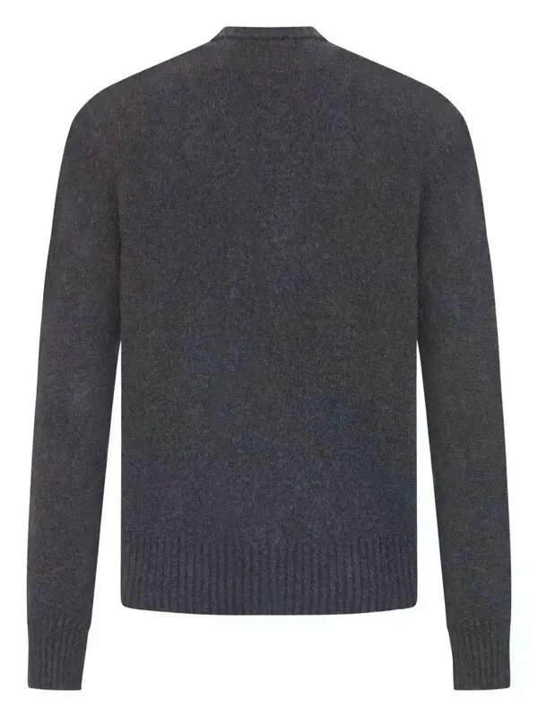 AMI Paris De Coeur Cashmere Cardigan - Grey