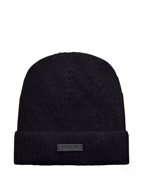 Fear Of God Ribbed Wool Beanie - Black