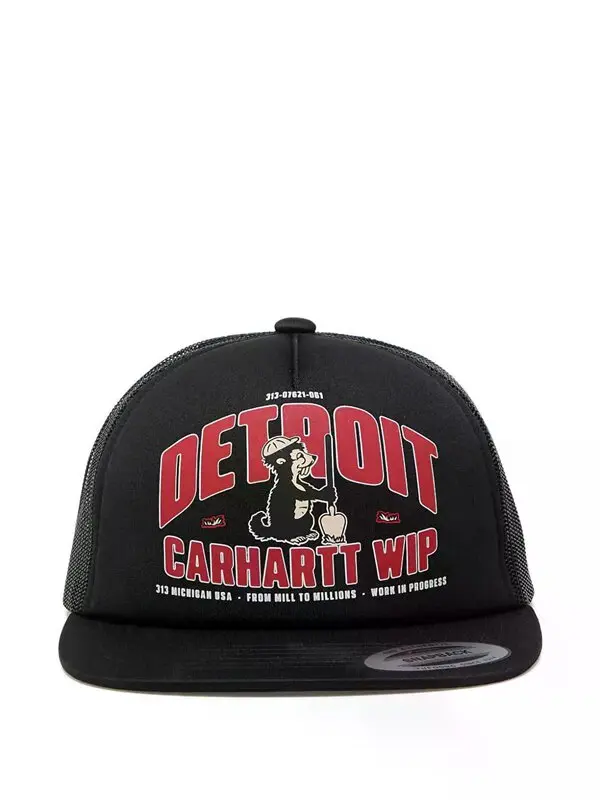 Carhartt Work In Progress Detroit Graphic Trucker Cap - Black