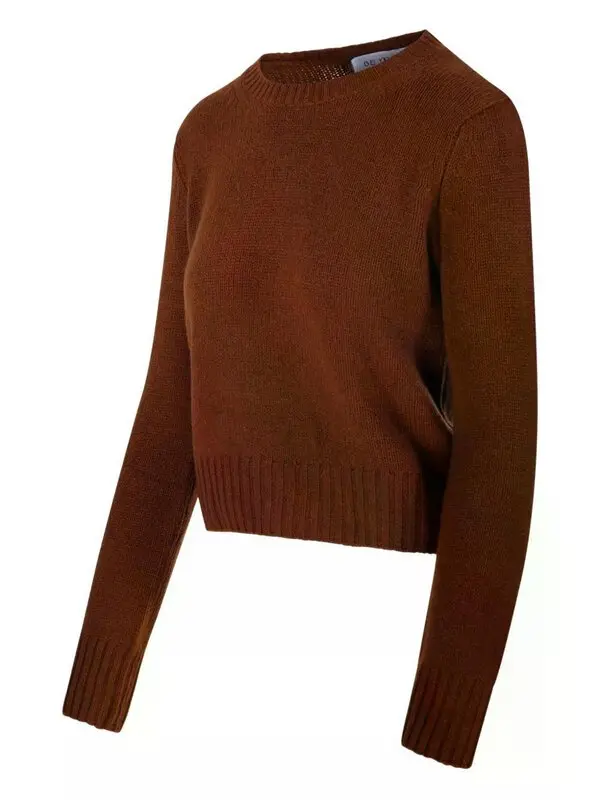 BEYOU Round-neck Ribbed Jumper