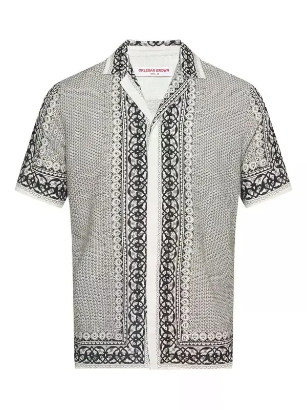 Orlebar Brown Maitan Patterned Linen Shirt
