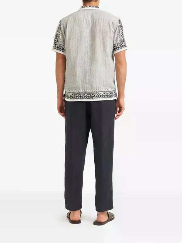 Orlebar Brown Maitan Patterned Linen Shirt