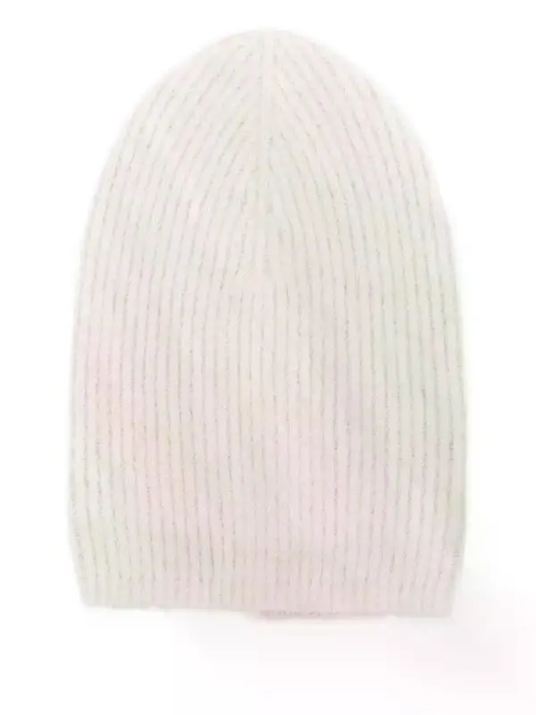 UMA WANG Ribbed Beanie - Neutrals