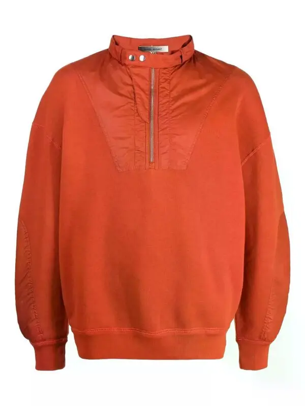 MARANT Paneled Half-zip Sweatshirt - Red