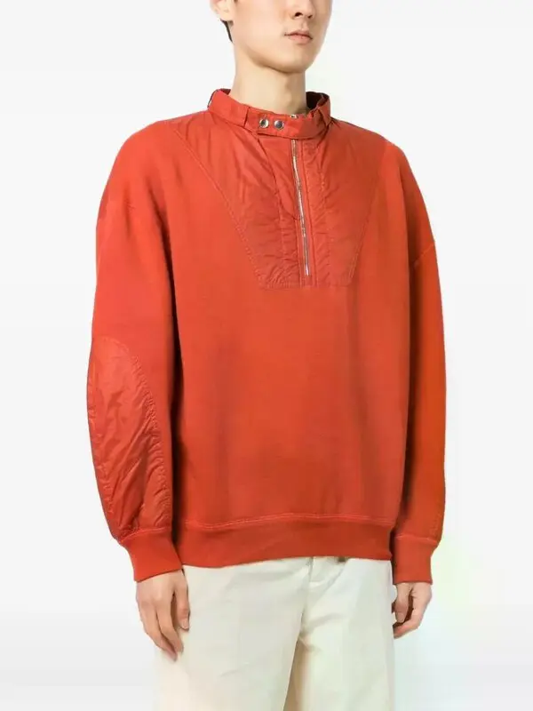 MARANT Paneled Half-zip Sweatshirt - Red