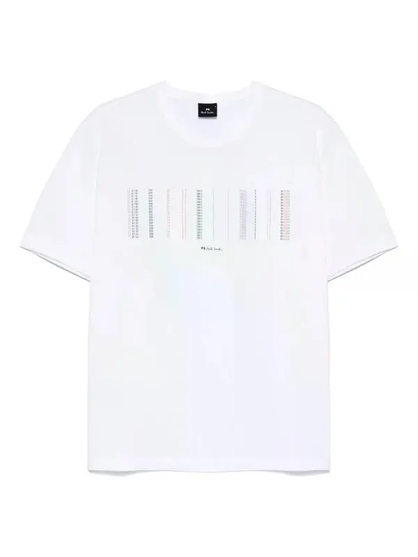 Paul Smith Multi-stripe Cotton T-shirt - White