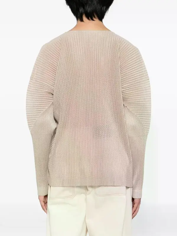 Buy Issey Miyake Light-mesh Pleated T-shirt - Neutrals At 29% Off