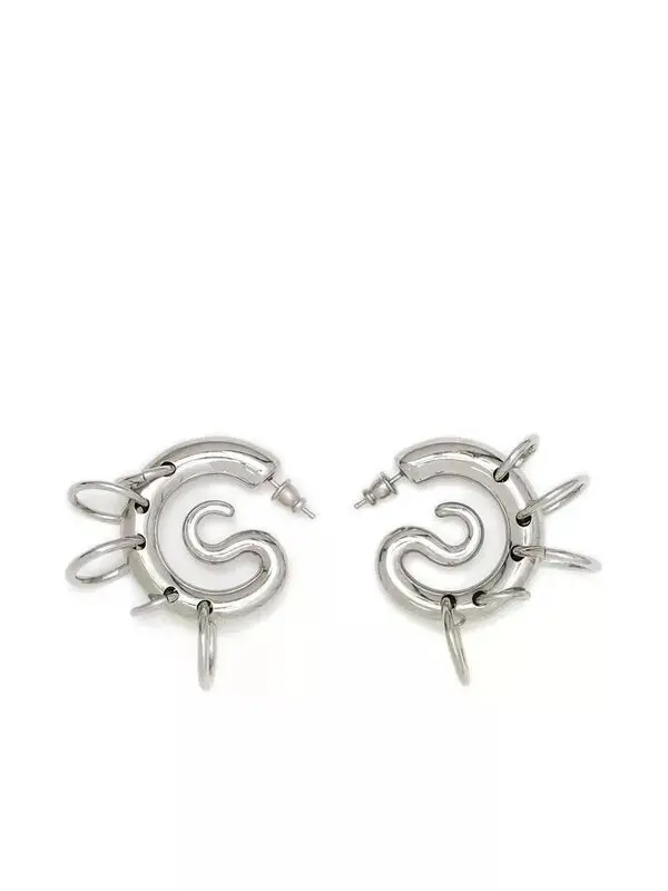 PANCONESI Spiral-ring Hoop Earrings - Silver