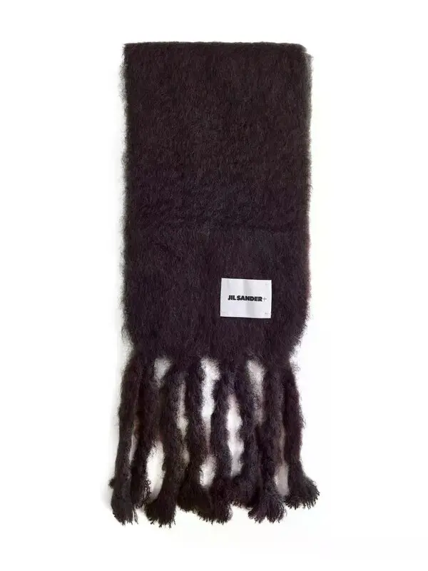 JIL SANDER Fringed Scarf - Brown