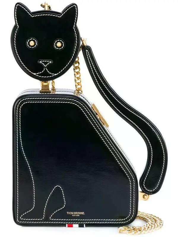 Thom Browne Cat Icon Calfskin Clutch
