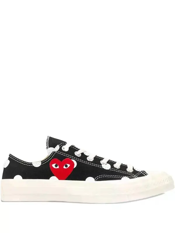 COMME DES GARÇONS PLAY X CONVERSE Polka Dot Sneakers - Black