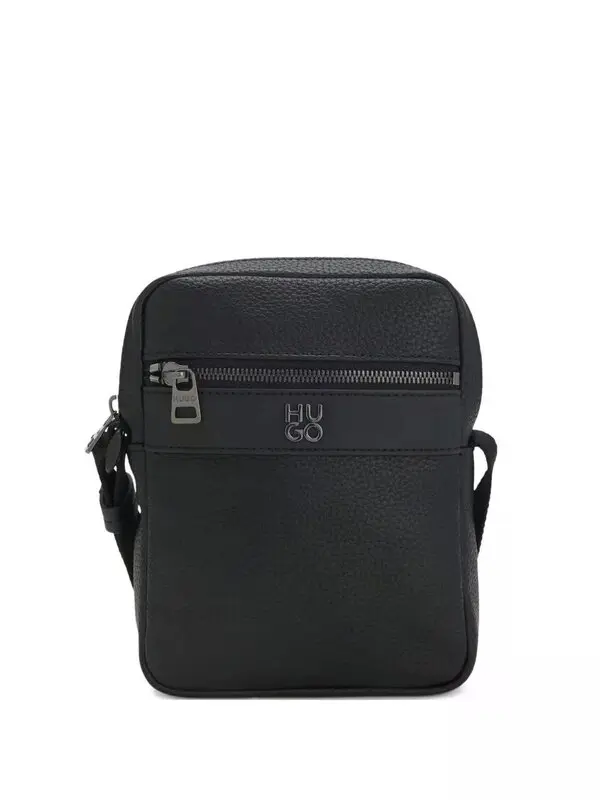 Hugo Logo-plaque Messenger Bag - Black