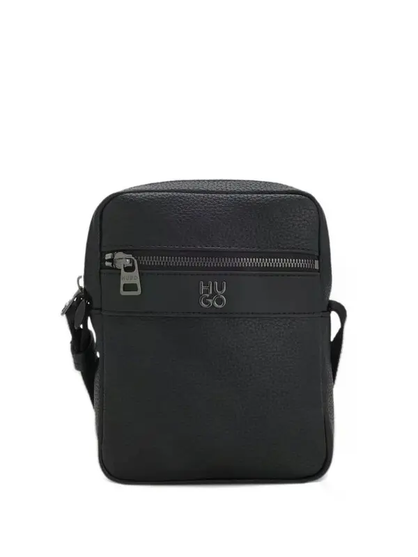 Hugo Logo-plaque Messenger Bag - Black