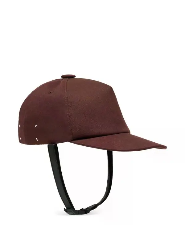 MAISON MARGIELA Strap-detail Baseball Cap - Brown
