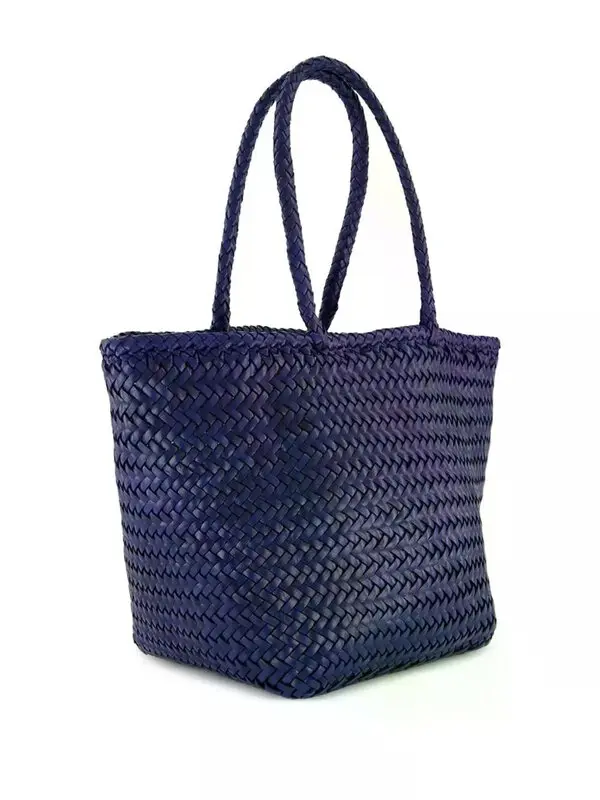 Dragon Diffusion Small Grace Leather Woven Tote Bag - Blue