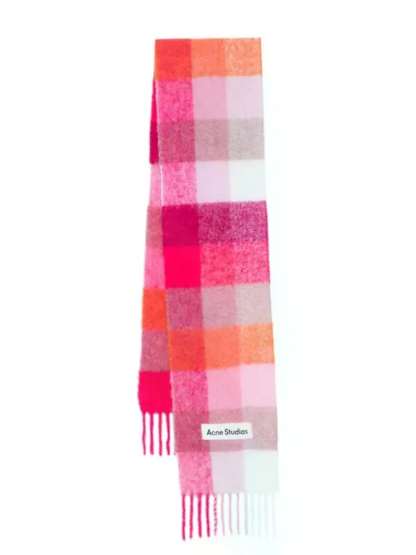 Acne Studios Checked Scarf - Pink
