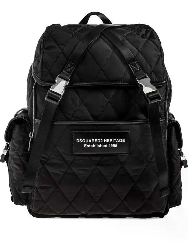 Dsquared2 Quilted Backpack - Black