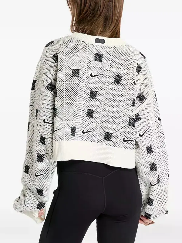 Nike Geometric Pattern V-neck Sweater