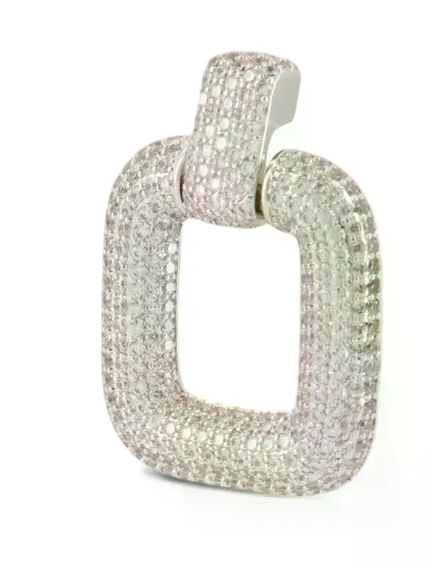 SELF-PORTRAIT Crystal Square Earrings