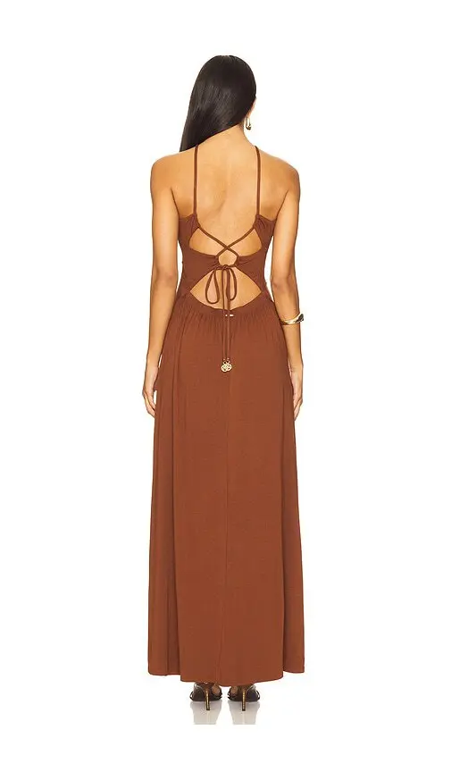 Luli Fama Halter Ring Long Dress