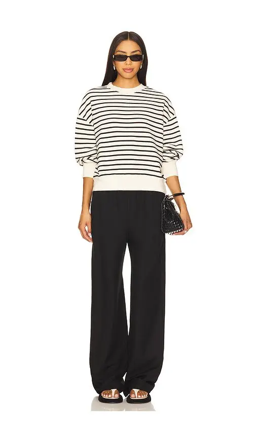 ANINE BING Dean Striped Sweatshirt