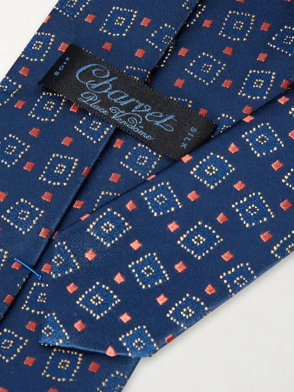 Charvet 8.5cm Silk-jacquard Neck Tie - Blue