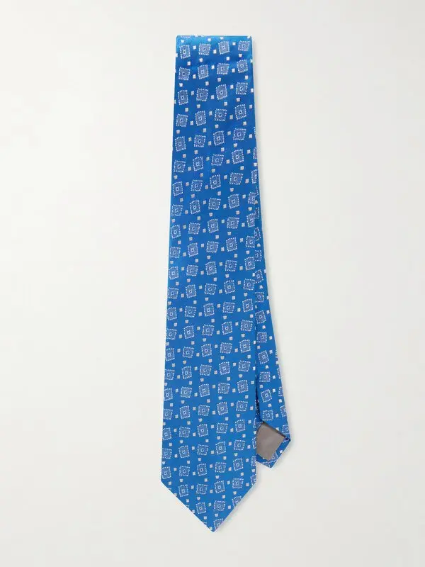 Charvet 8.5cm Silk-jacquard Neck Tie - Blue