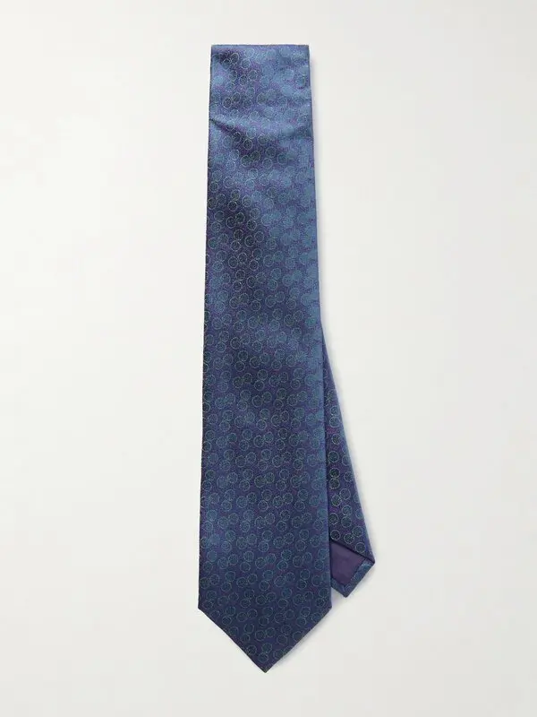 Charvet 8cm Silk-jacquard Neck Tie - Purple
