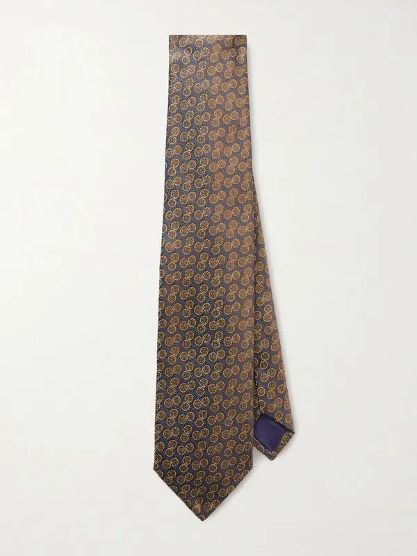 Charvet 8cm Silk-jacquard Neck Tie - Blue