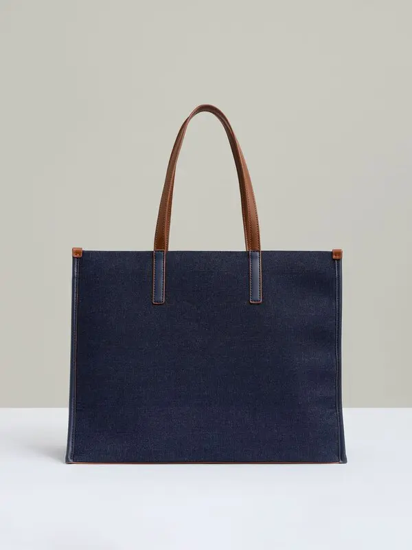 REISS Lola Canvas Logo Tote Bag