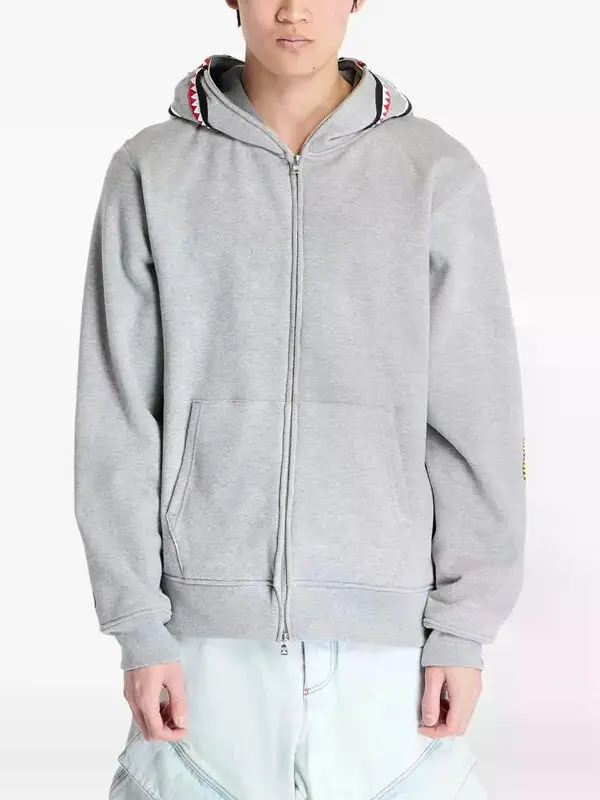 A BATHING APE Shark-hood Zip-up Hoodie - Grey