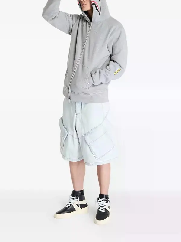 A BATHING APE Shark-hood Zip-up Hoodie - Grey