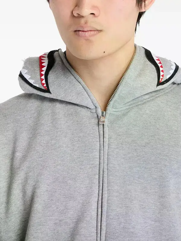 A BATHING APE Shark-hood Zip-up Hoodie - Grey