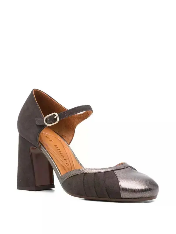 Chie Mihara Suede 80mm Block-heel Pumps