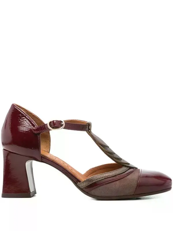 Chie Mihara 70mm T-bar Block-heel Pumps - Red