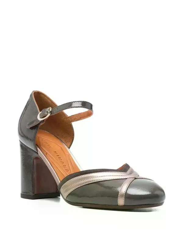 Chie Mihara 80mm Ankle-strap Block-heel Pumps