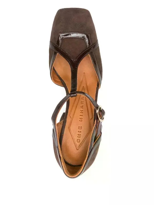 Chie Mihara 80mm T-bar Block-heel Pumps
