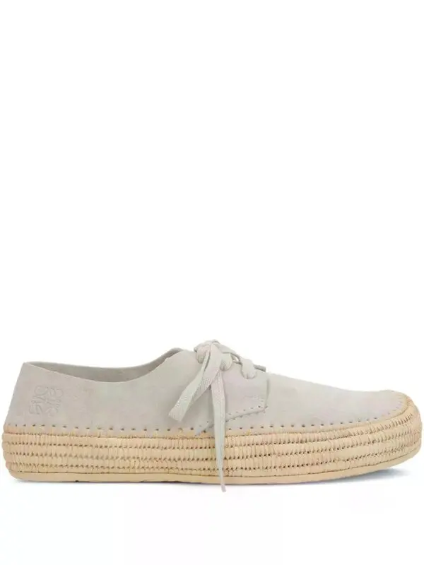 Loewe Rio Petal-toe Lace-up Shoes - Grey
