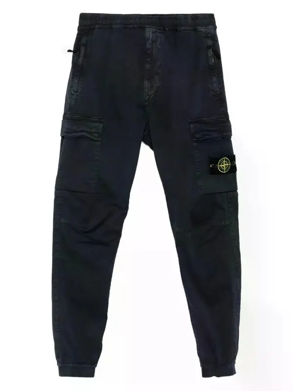 Stone Island Elasticated-cuff Cargo Trousers - Blue