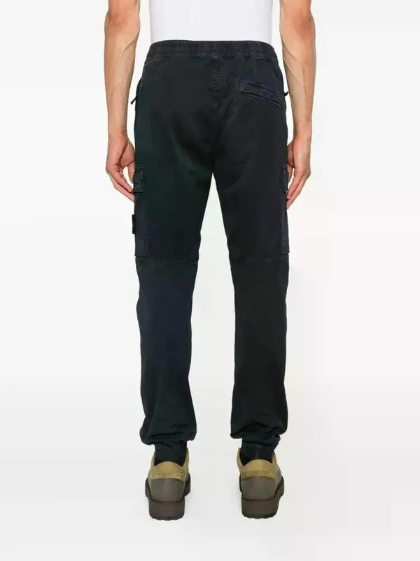 Stone Island Elasticated-cuff Cargo Trousers - Blue