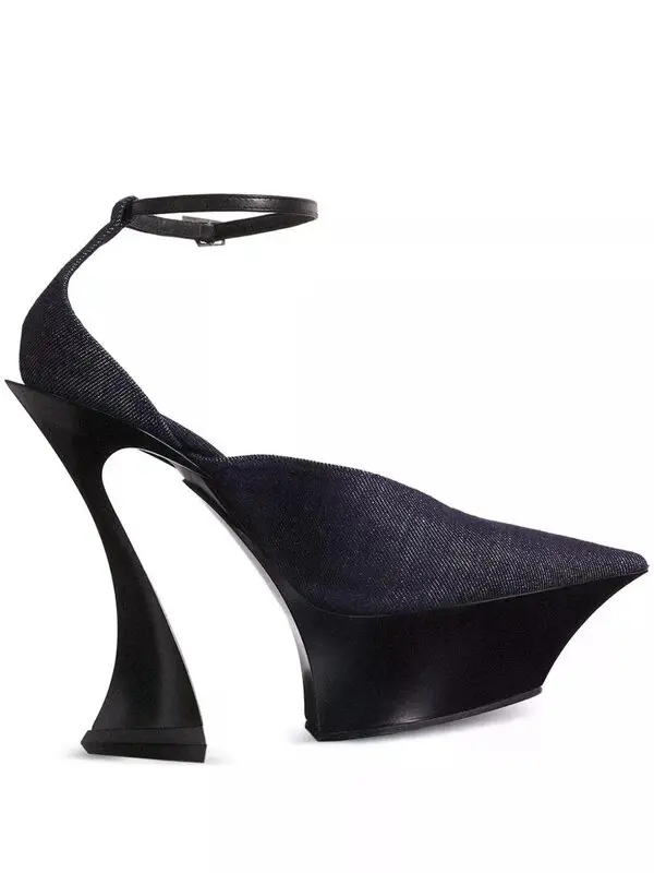 MUGLER Ankle-strap Mules
