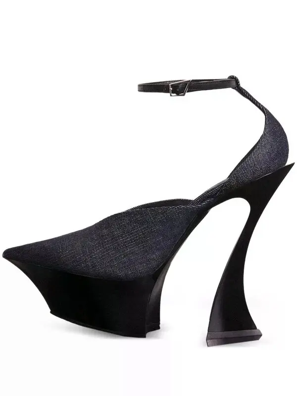 MUGLER Ankle-strap Mules
