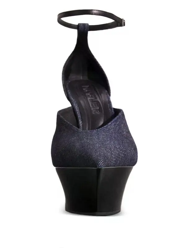 MUGLER Ankle-strap Mules