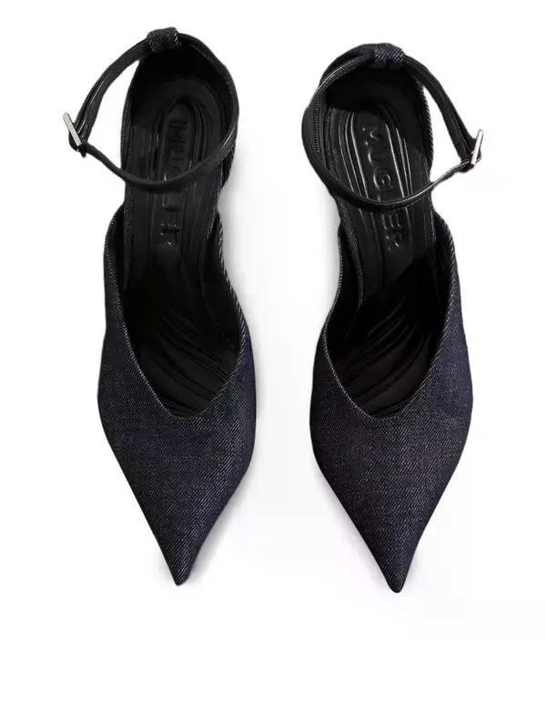 MUGLER Ankle-strap Mules