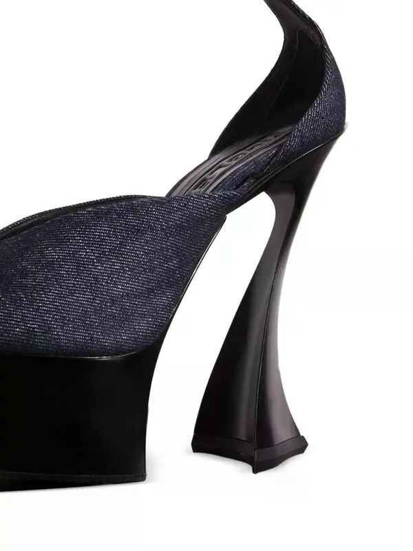 MUGLER Ankle-strap Mules