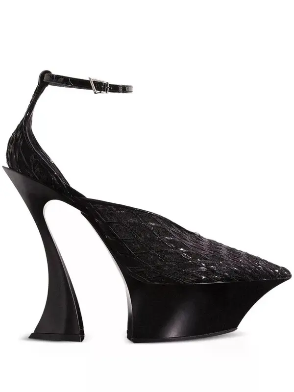 MUGLER Embellished Sculpted Mules