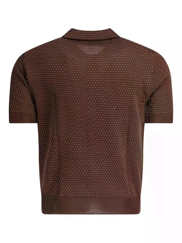 RAKKI Polka-dot Button Shirt - Brown